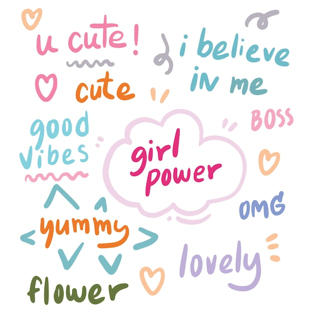 Vibrant Handwritten Affirmations and Empowering Phrases | Jiffy Designs