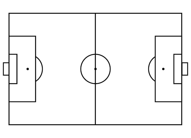 Minimalist Soccer Field Layout with Goal Posts | Jiffy Designs