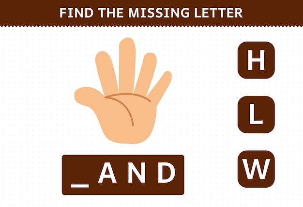 Discover the Missing Letter in the Hand Sign | Jiffy Designs