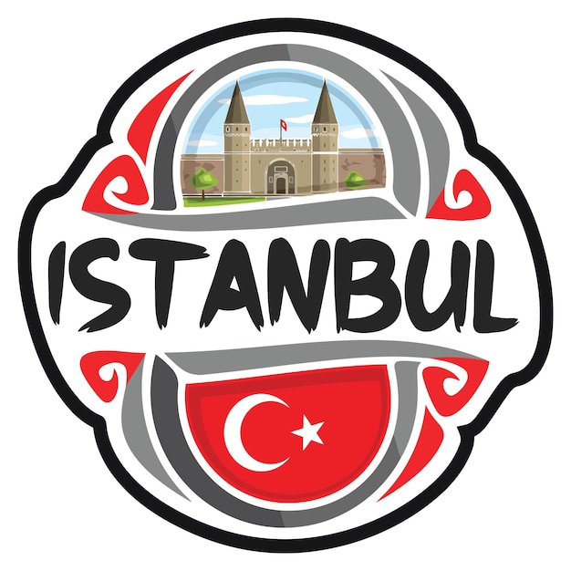Vibrant Istanbul Emblem with Iconic Landmark | Jiffy Designs