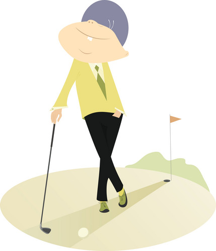 Funny Golfer On The Golf Course | Jiffy Designs