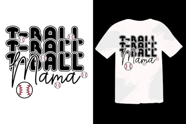 Vibrant Softball Mama T-Shirt Design with Bold Lettering | Jiffy Designs