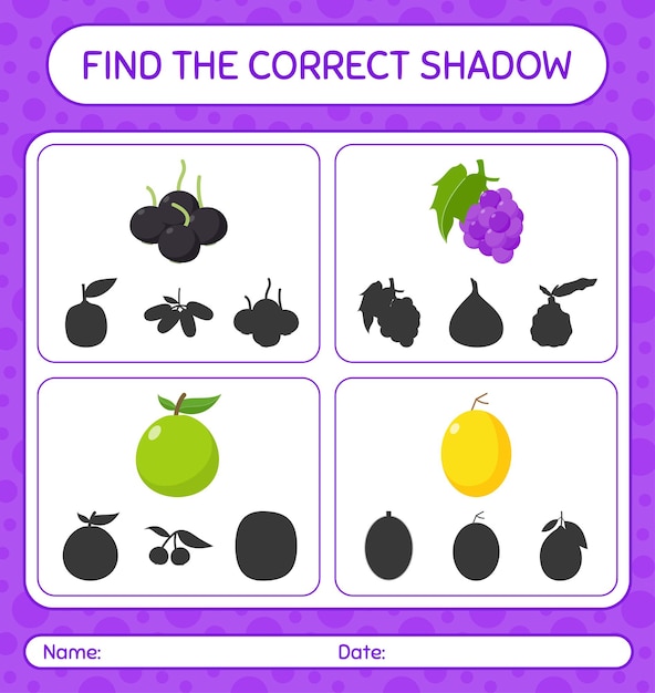 Matching Fruit Shadows: A Fun Visual Puzzle | Jiffy Designs