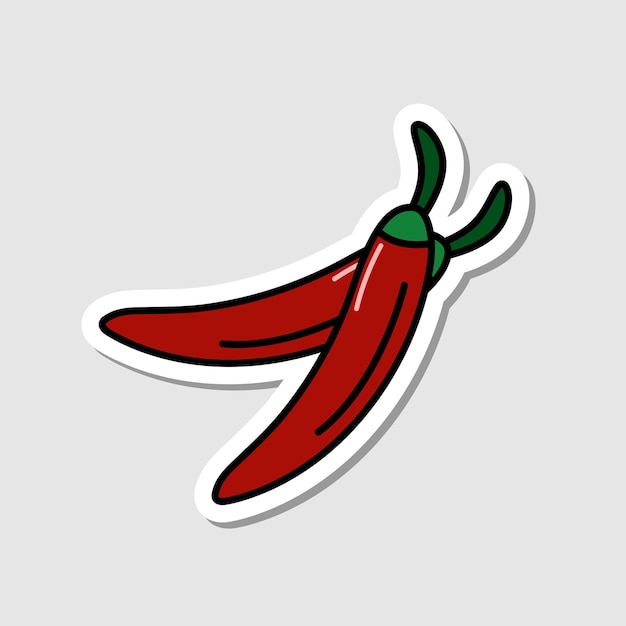 Vibrant Red Chili Pepper Sticker Design | Jiffy Designs
