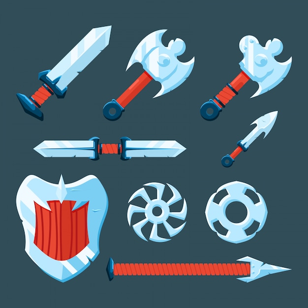 Vibrant Collection of Versatile Gaming Weapon Icons | Jiffy Designs