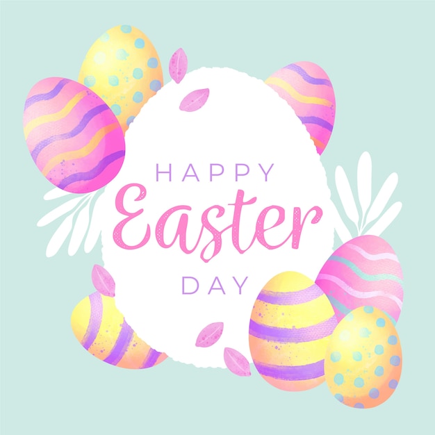 Festive Easter Eggs and Greeting Illustration | Jiffy Designs