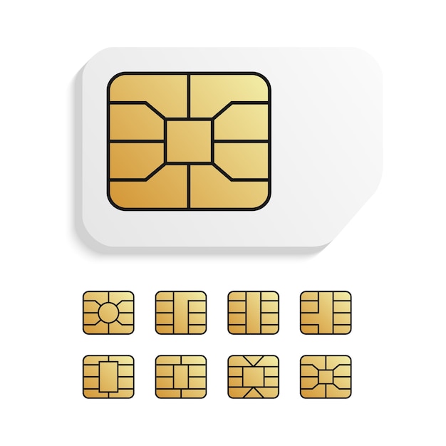 Assortment of Diverse SIM Card Chip Designs | Jiffy Designs