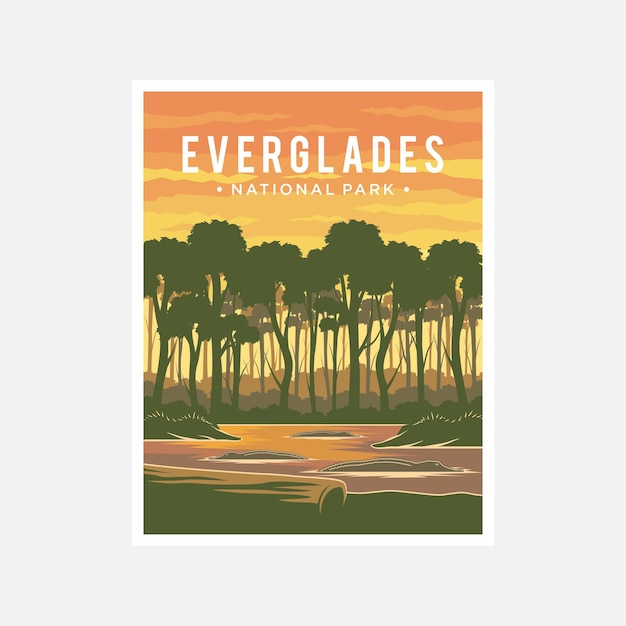 Vibrant Everglades National Park Landscape at Sunset | Jiffy Designs