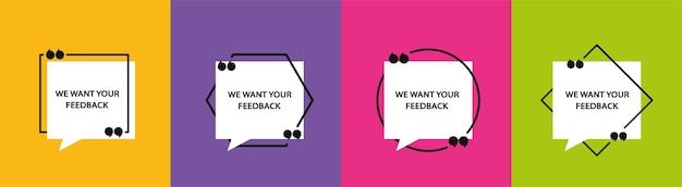 Vibrant Feedback Frames with Minimalist Text Prompts | Jiffy Designs