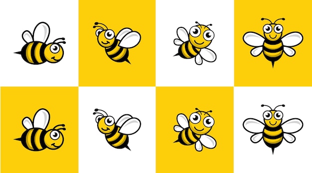 Delightful Collection of Adorable Cartoon Bees | Jiffy Designs