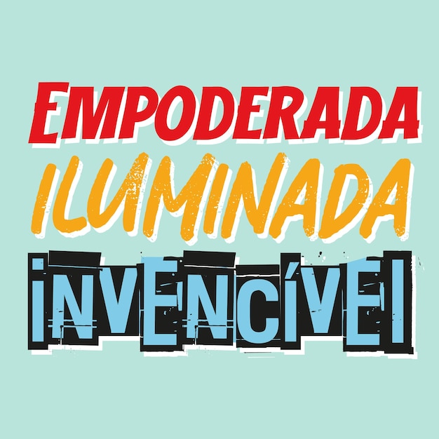 Vibrant Typographic Composition with Bold Empowered Lettering | Jiffy ...