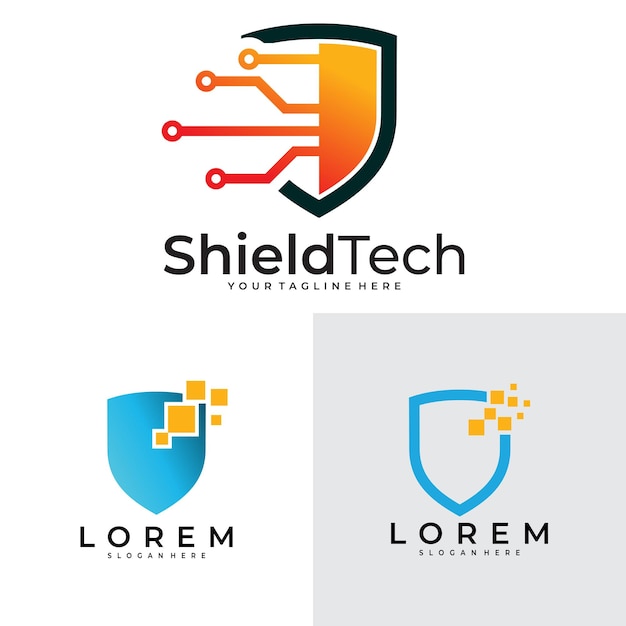 Versatile Shield Tech Emblem Collection with Vibrant Accents | Jiffy ...