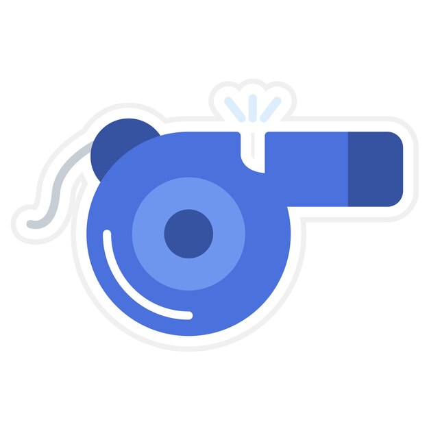 Vibrant Blue Whistle with Swirling Accents | Jiffy Designs