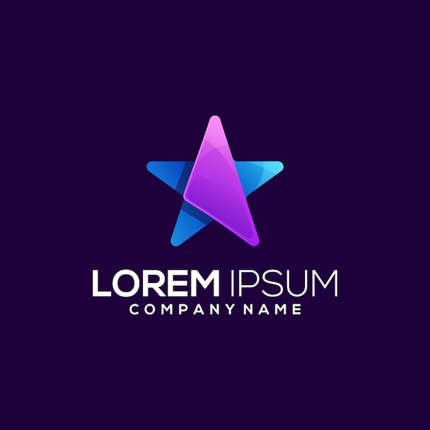 Vibrant Star Logo with Gradient Color Scheme | Jiffy Designs