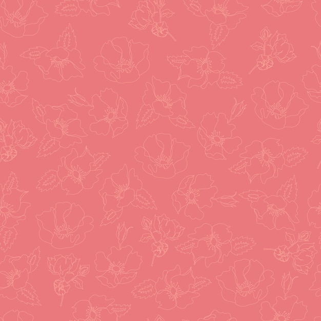Vibrant Floral Pattern in Soft Coral Hue | Jiffy Designs