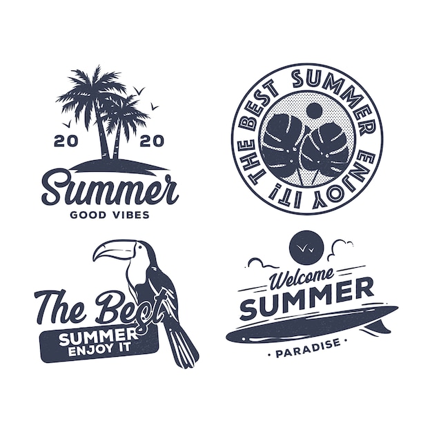 Tropical Summer Vibes with Iconic Logos and Emblems | Jiffy Designs