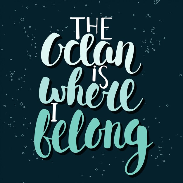 Inspiring Ocean-Themed Lettering Design for Apparel and Decor | Jiffy ...