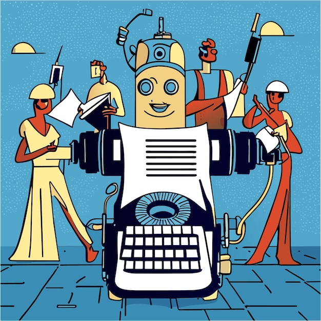 Vibrant Typewriter Robot Inspires Creative Collaboration | Jiffy Designs