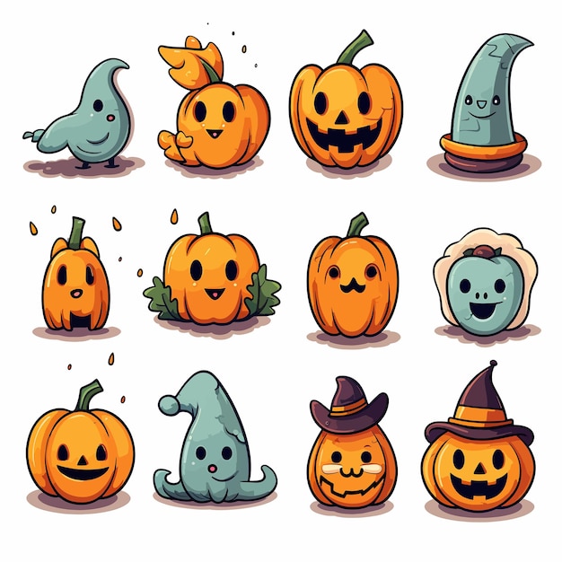 Charming Collection of Halloween-Themed Cartoon Clipart | Jiffy Designs