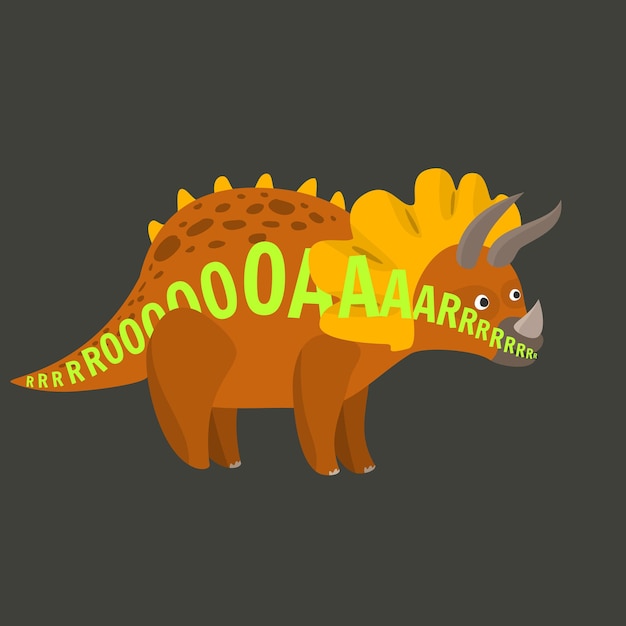 Vibrant Dinosaur Illustration with Spikes and Playful Roar | Jiffy Designs