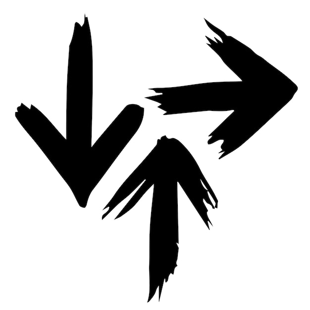 Dramatic Monochrome Arrows Pointing in Various Directions | Jiffy Designs