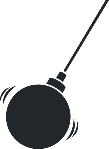 Wrecking Ball On White Background Illustration. | Jiffy Designs