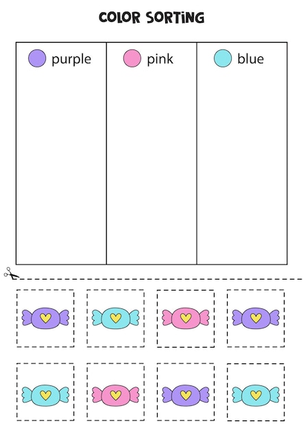 Vibrant Color Sorting Collection with Playful Heart Designs | Jiffy Designs