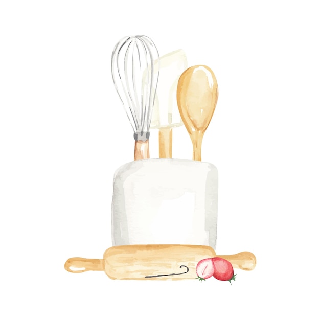 Whimsical Baking Tools on Marble Pedestal | Jiffy Designs