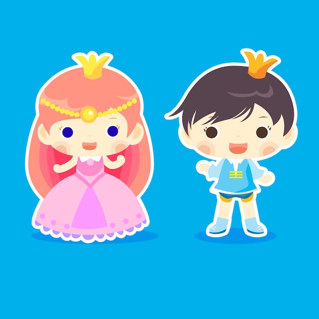 Charming Princess and Brave Prince in Vibrant Illustration | Jiffy Designs
