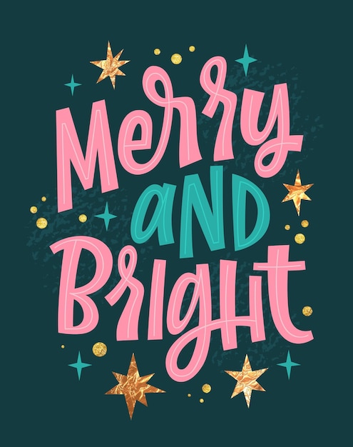 Festive Lettering with Sparkling Stars and Dots | Jiffy Designs