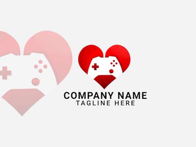 Vibrant Gaming Logo with Heart and Controller Symbols | Jiffy Designs