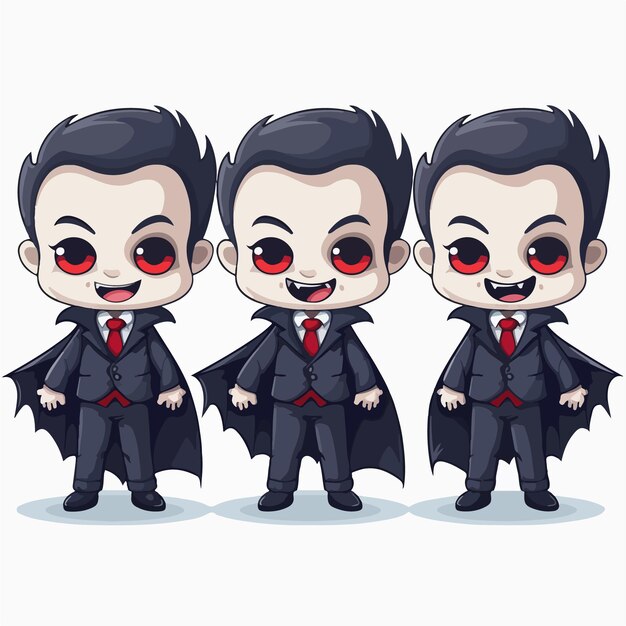 Charming Vampire Trio in Formal Attire | Jiffy Designs