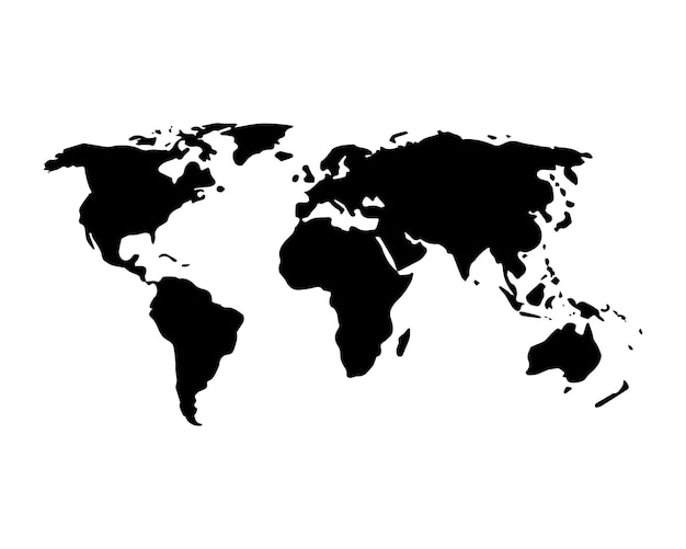 Iconic Global Silhouette: A Captivating World Map Design | Jiffy Designs