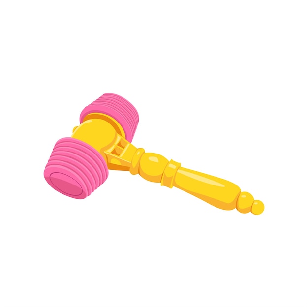 Vibrant Plastic Toy Hammer with Playful Pink and Yellow Hues | Jiffy ...