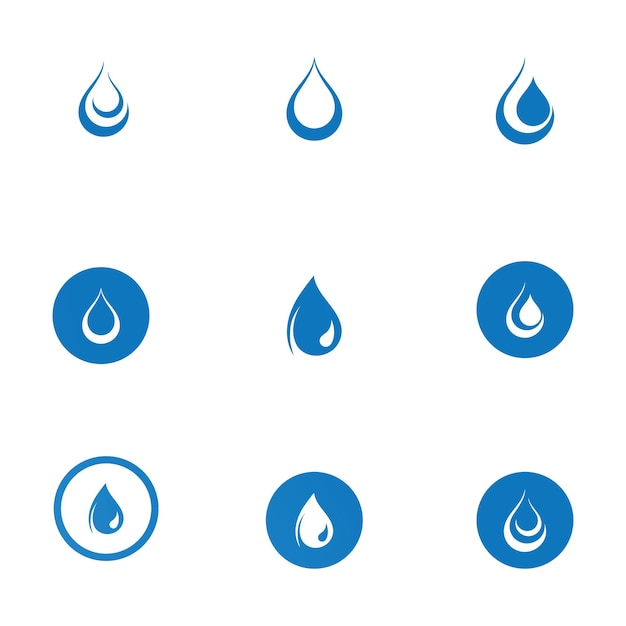 A Diverse Collection of Stylized Water Droplet Icons | Jiffy Designs