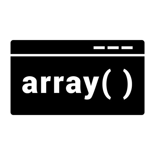 Array Code Icon Isolated On White Background Flat Style. Array Code ...