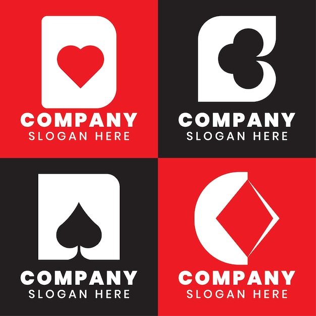 Versatile Playing Card Symbols Logo Collection for Branding | Jiffy Designs