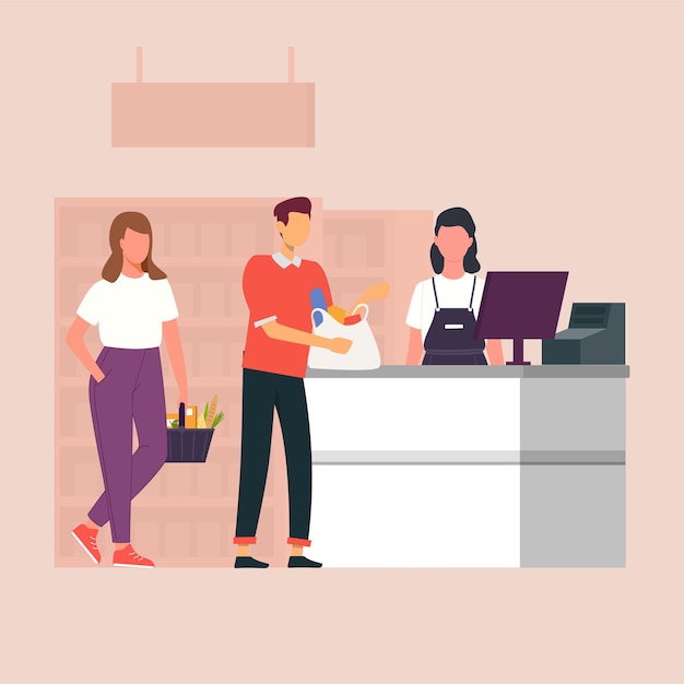 Friendly Coworkers at the Office Checkout Counter | Jiffy Designs
