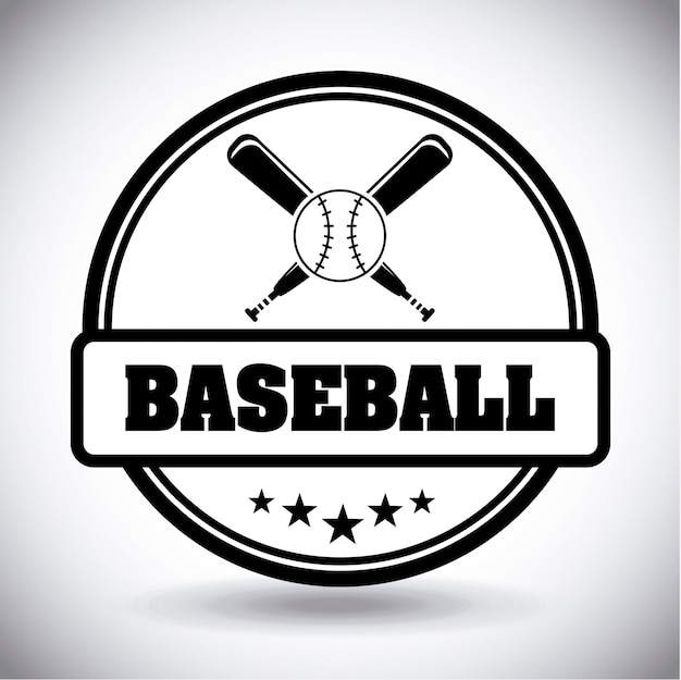 Iconic Baseball Emblem with Crossed Bats and Ball | Jiffy Designs