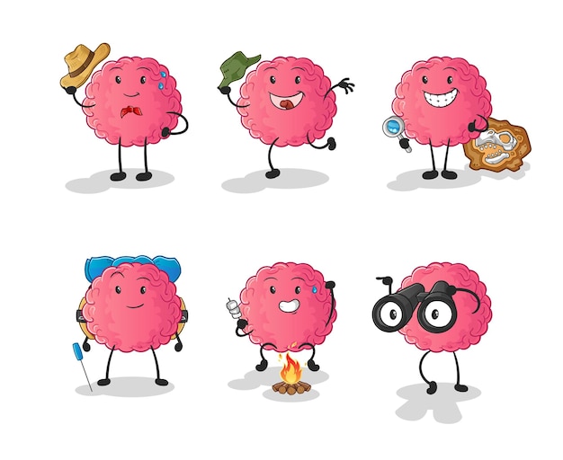 Cheerful and Whimsical Collection of Cartoon Brain Illustrations ...