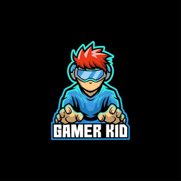 Vibrant Gamer Kid Mascot with Spiky Red Hair | Jiffy Designs