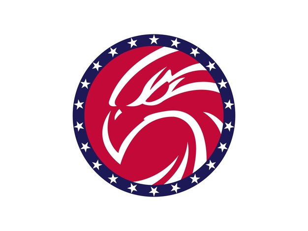 Majestic American Eagle Emblem with Stars | Jiffy Designs