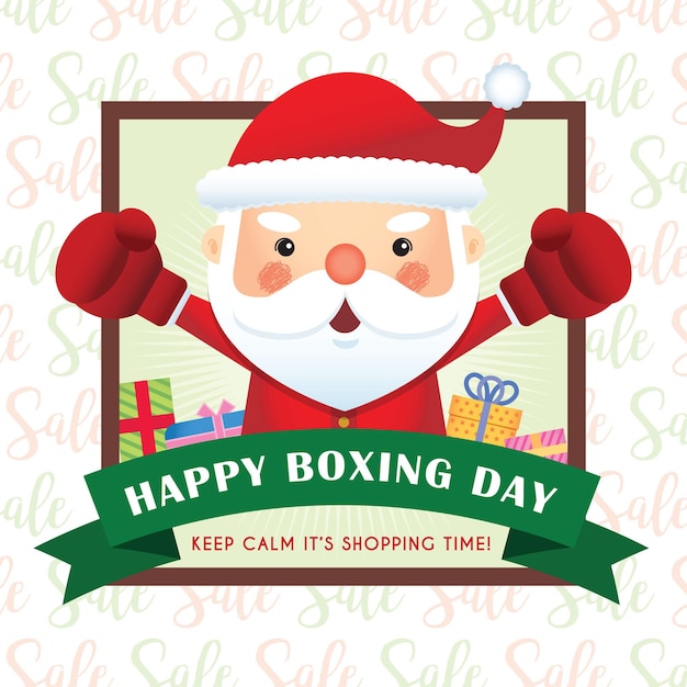 Jolly Santa Celebrates Boxing Day with Gifts and Cheer | Jiffy Designs