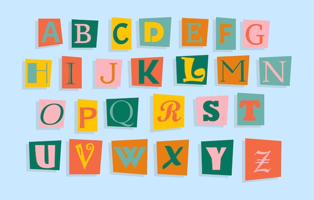 Vibrant Alphabet Letters Collection on Light Blue Background | Jiffy ...