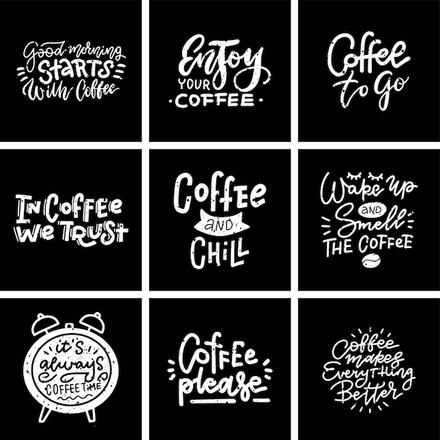 Diverse Collection of Inspiring Coffee-Themed Typographic Designs ...