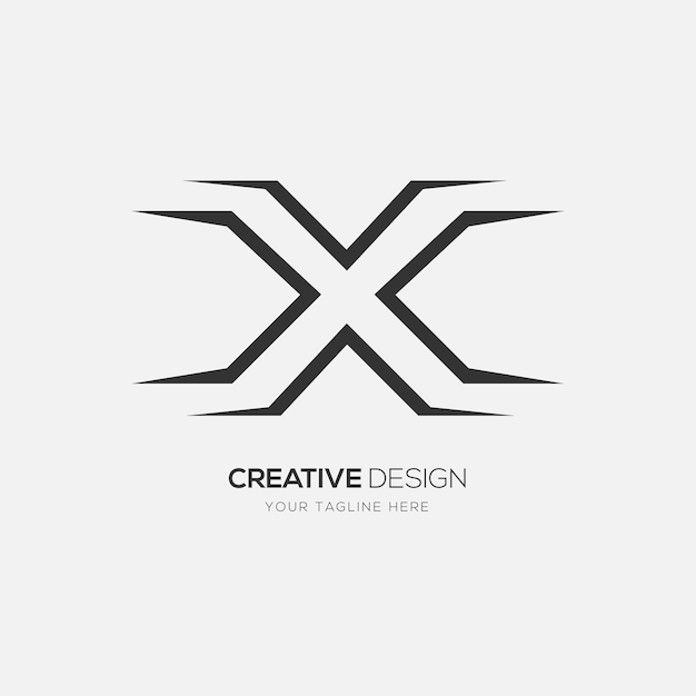 Sleek and Modern X-Shaped Graphic Design Logo | Jiffy Designs