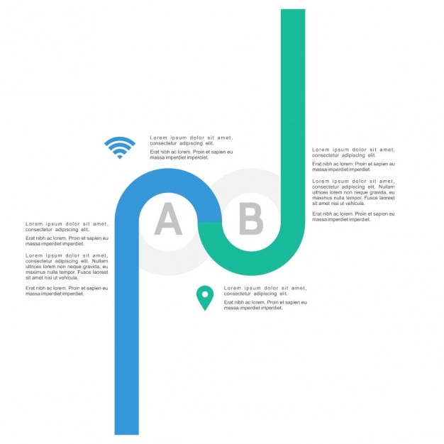 Infographic Illustration Depicting Wireless Connection and Location ...
