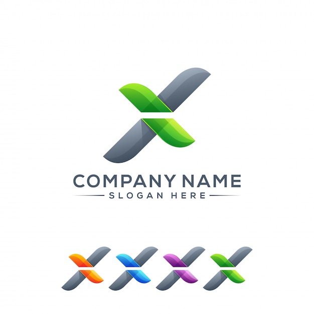 Vibrant X-Shaped Logo with Gradient Accents | Jiffy Designs