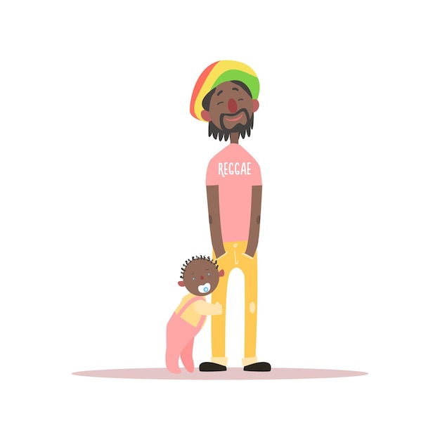 Vibrant Rasta-Inspired Character with Dreads and Bright Attire | Jiffy ...