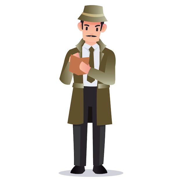 Dapper Detective in Trenchcoat Solving a Mystery | Jiffy Designs